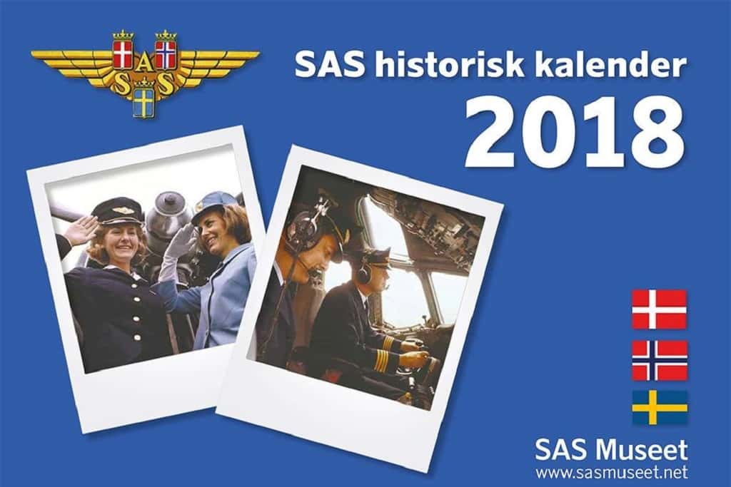 Das SAS Museum in Oslo gibt einen Kalender für 2018 heraus