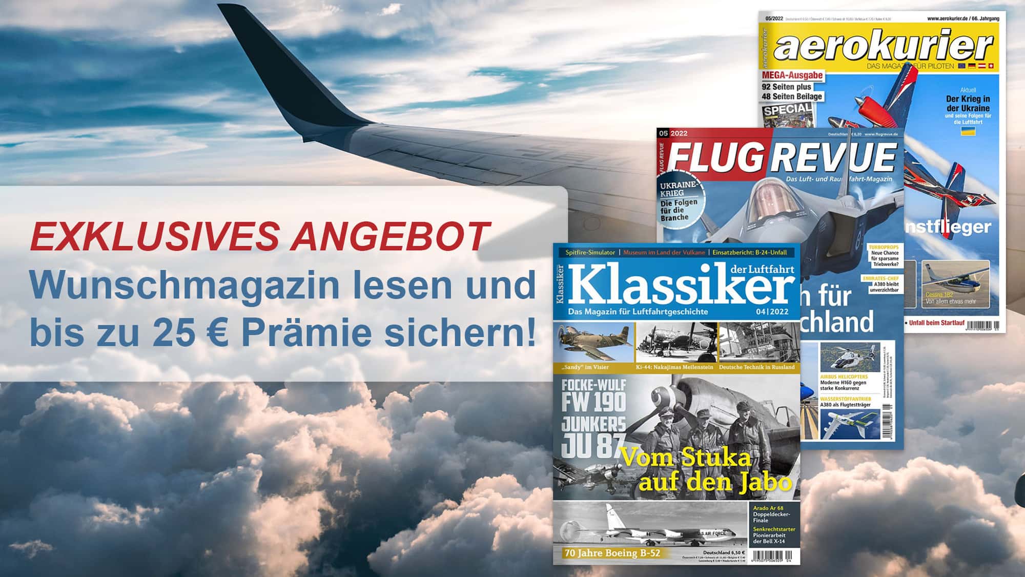 FLUG REVUE und andere Hefte im Super-Sommer-Spar-Abo